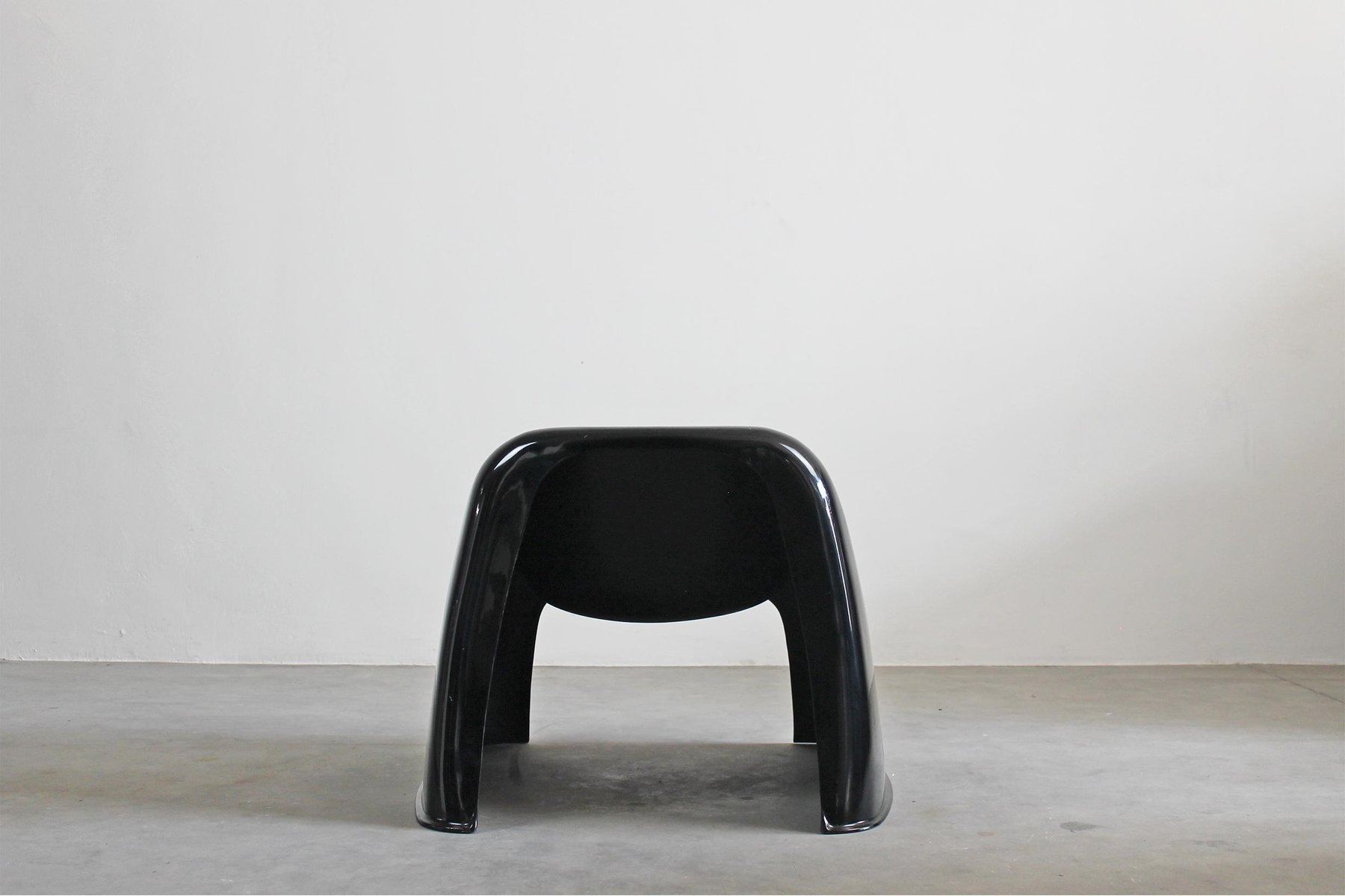 Black Fiberglass Toga Chair by Sergio Mazza for Artemide, Italy, 1960s ...