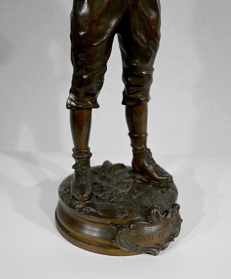 C. Anfrie, Bonne Pêche, 19th-Century, Bronze for sale at Pamono
