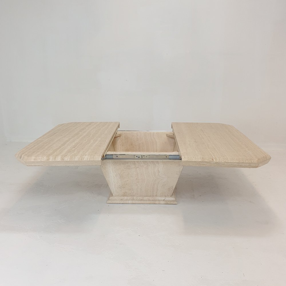 Italian Travertine Bar Table, 1980s for sale at Pamono