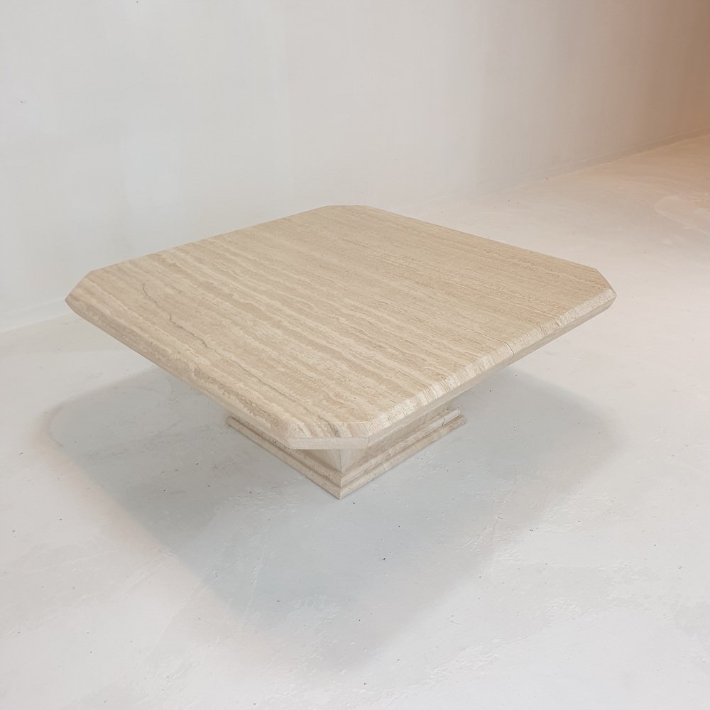 Italian Travertine Bar Table, 1980s for sale at Pamono