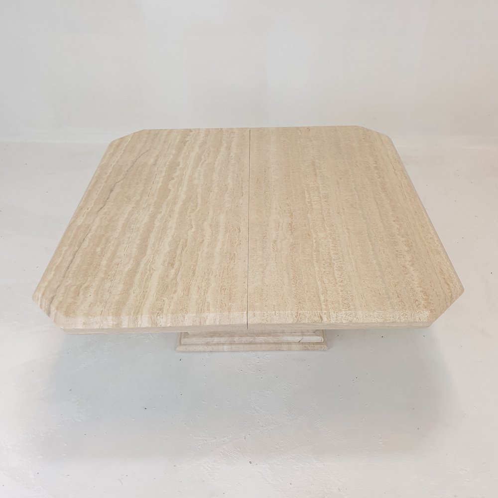 Italian Travertine Bar Table, 1980s for sale at Pamono