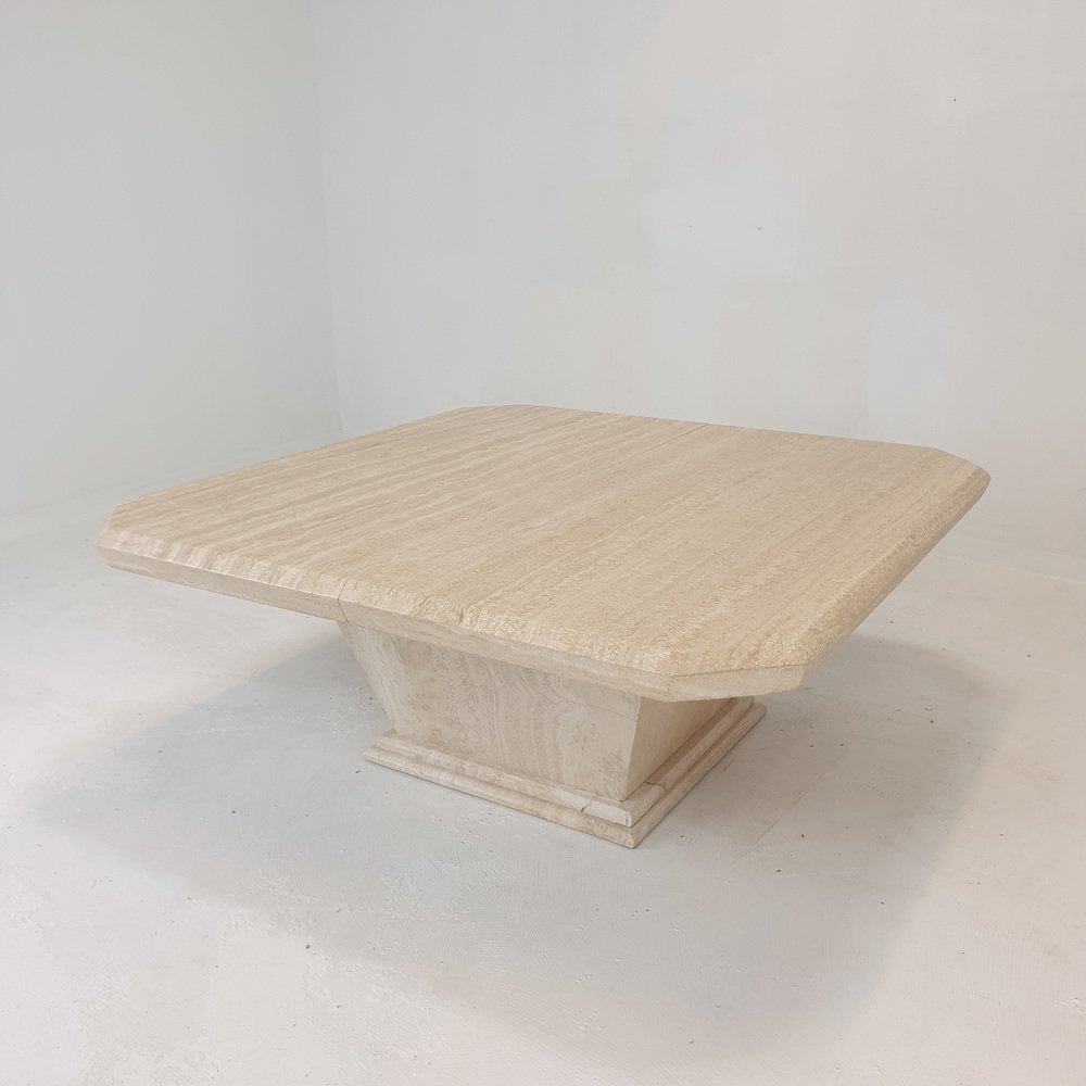 Italian Travertine Bar Table, 1980s for sale at Pamono