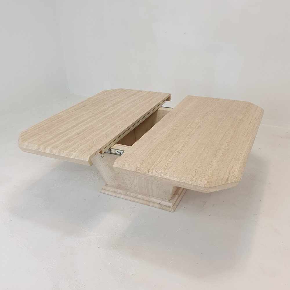 Italian Travertine Bar Table, 1980s for sale at Pamono