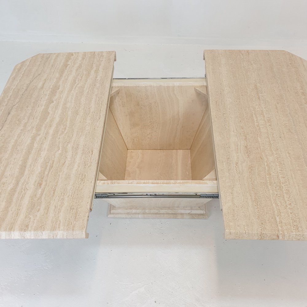 Italian Travertine Bar Table, 1980s for sale at Pamono