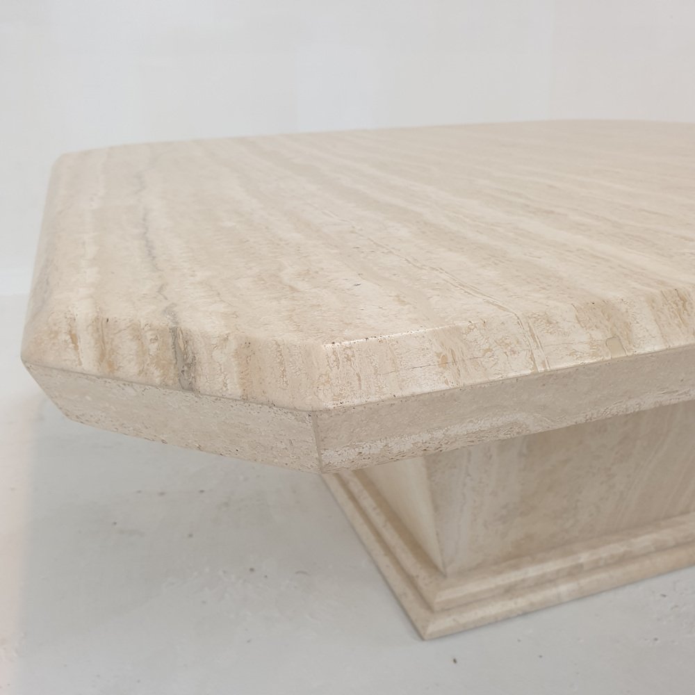 Italian Travertine Bar Table, 1980s for sale at Pamono
