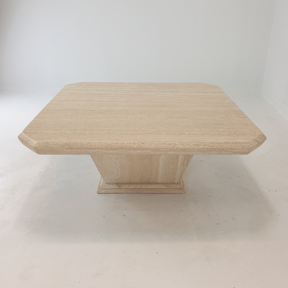 Italian Travertine Bar Table, 1980s for sale at Pamono