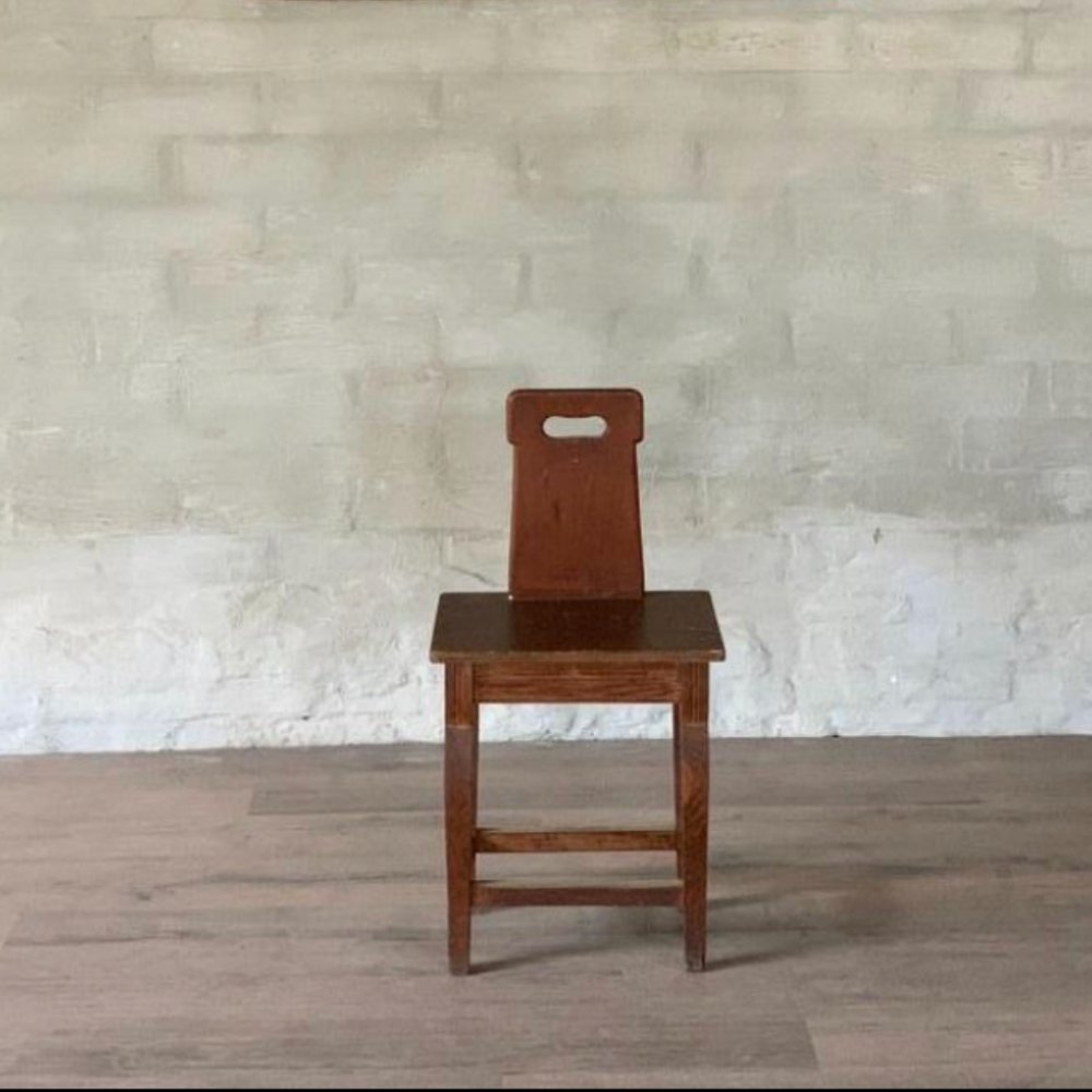 Antique Freeform Painters Stool with Curvy Legs for sale at Pamono