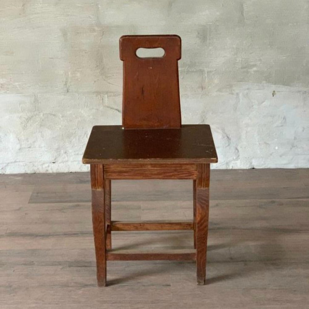 Antique Freeform Painters Stool with Curvy Legs for sale at Pamono