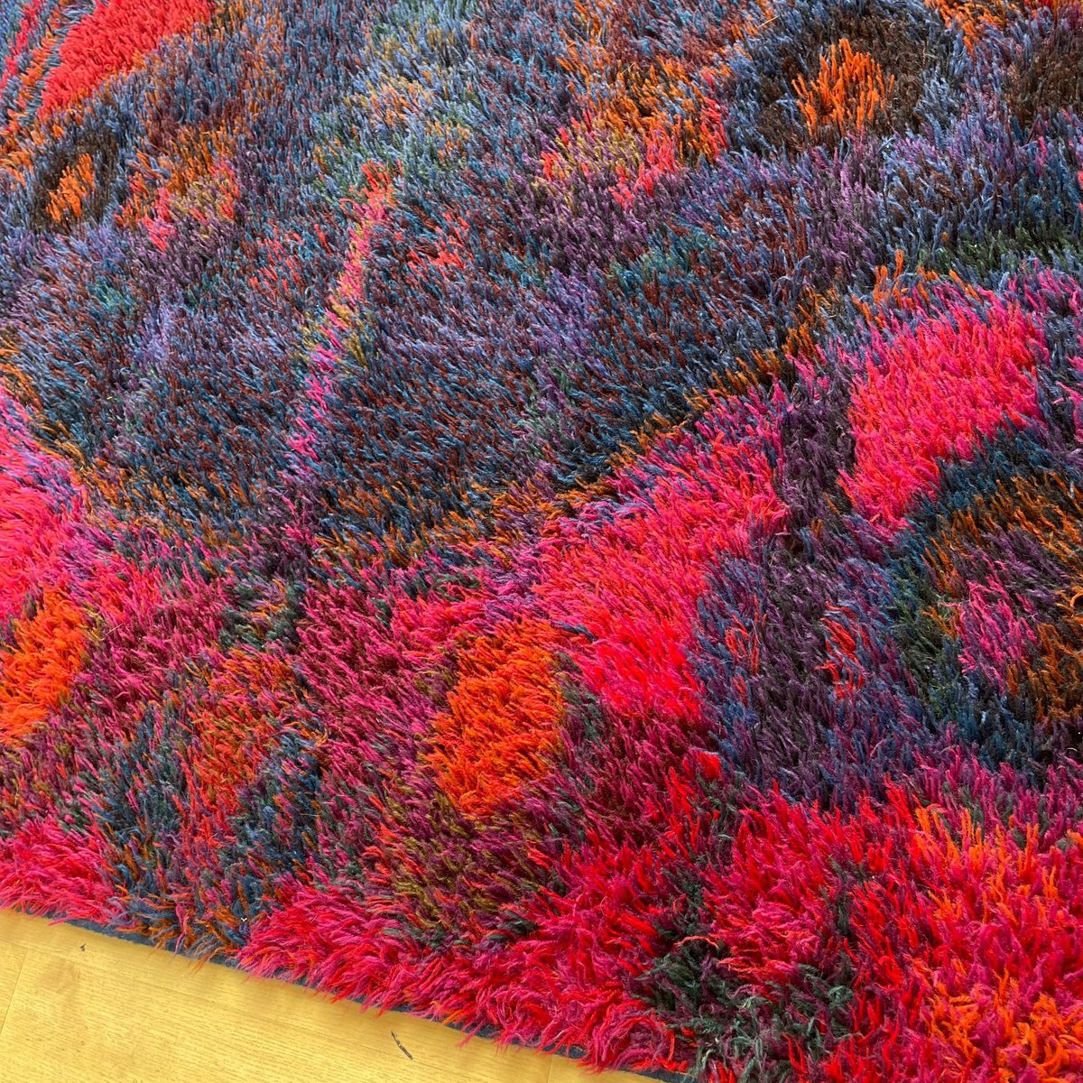 Scandinavian Rya Rug by Oili Mäki for Finnrya Oy Ab, Finland for sale ...