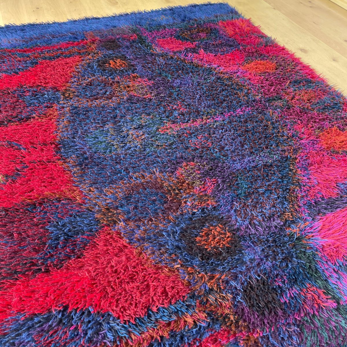 Scandinavian Rya Rug by Oili Mäki for Finnrya Oy Ab, Finland for sale ...