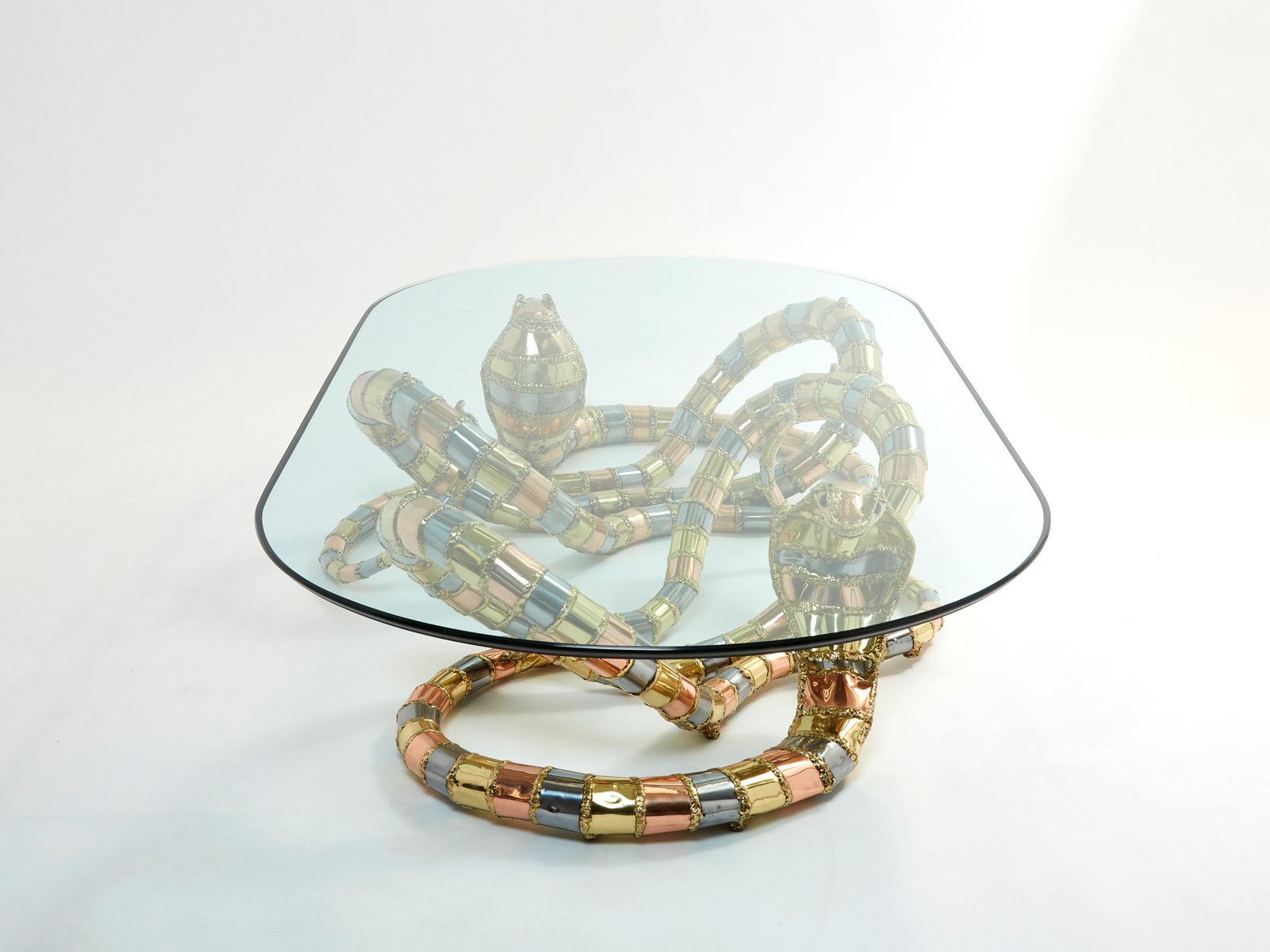 Large Cobra Sculpture Coffee Table by Isabelle Faure, 1970s for sale at ...