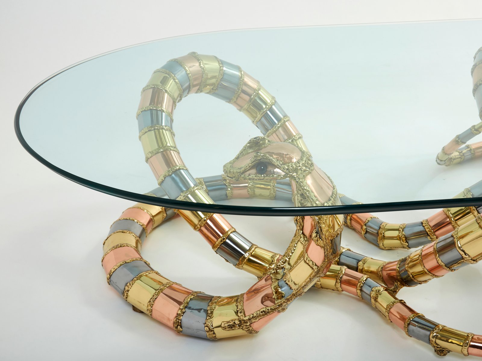 Large Cobra Sculpture Coffee Table by Isabelle Faure, 1970s for sale at ...