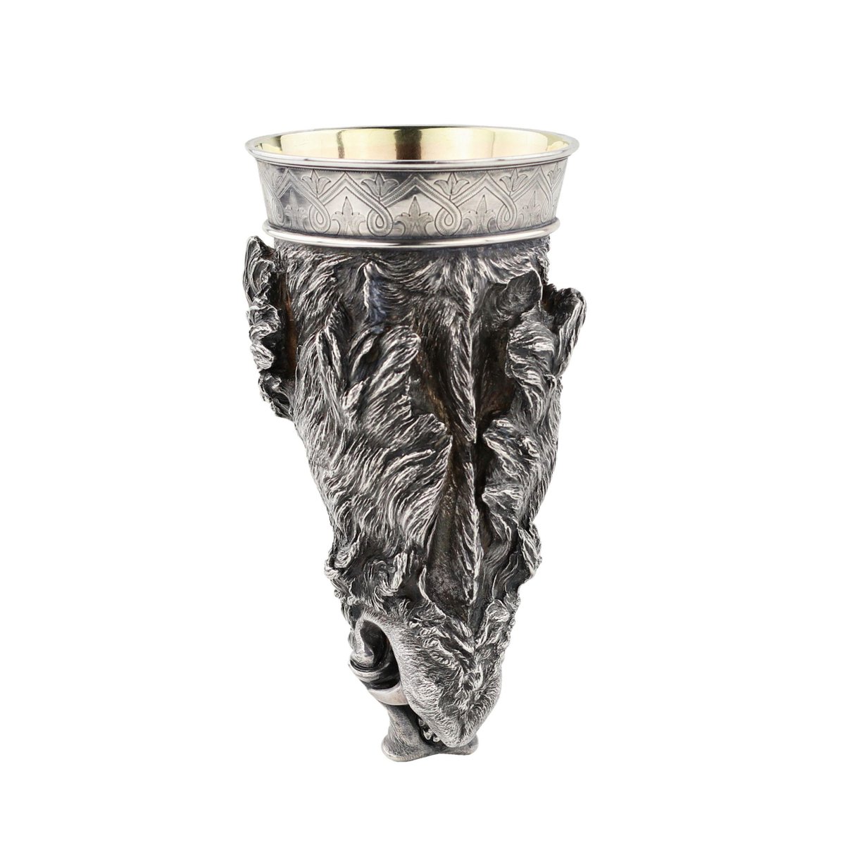 Silberner Hängender Kelch in Wildschweinkopf-Optik bei Pamono kaufen