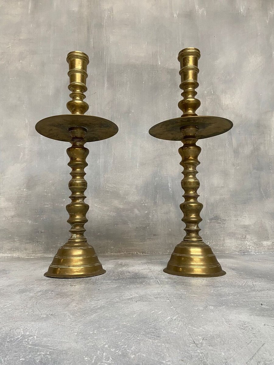 Vintage Copper Candlesticks, Set of 2 for sale at Pamono