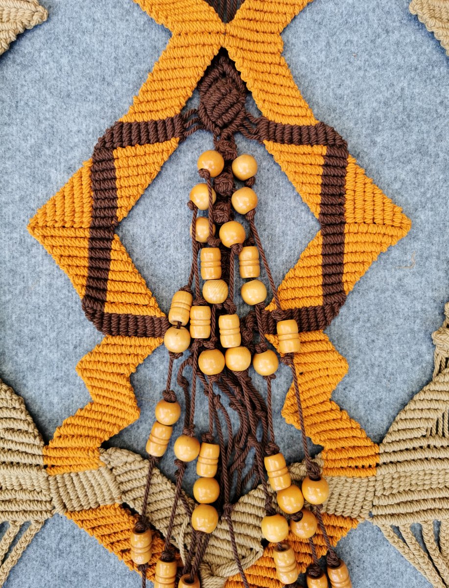 Vintage Macrame Wall Rug, Germany, 1970s for sale at Pamono