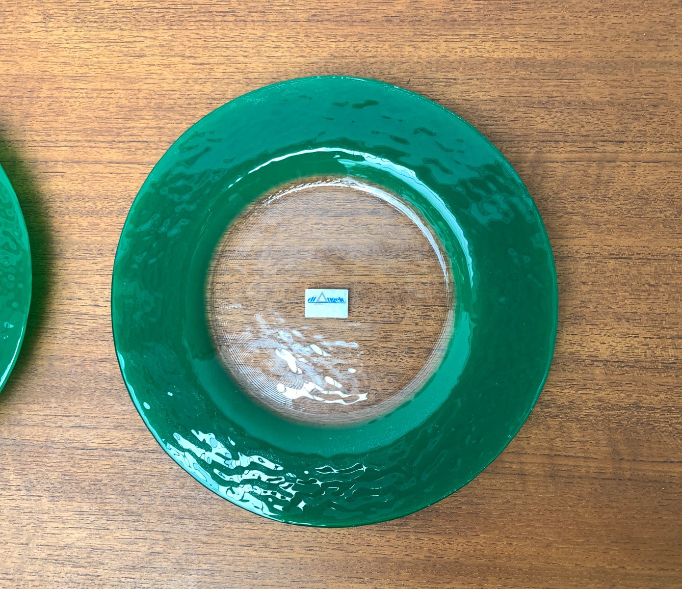 Vintage Postmodern Italian Glass Plates from Diangelo, Set of 2 for ...