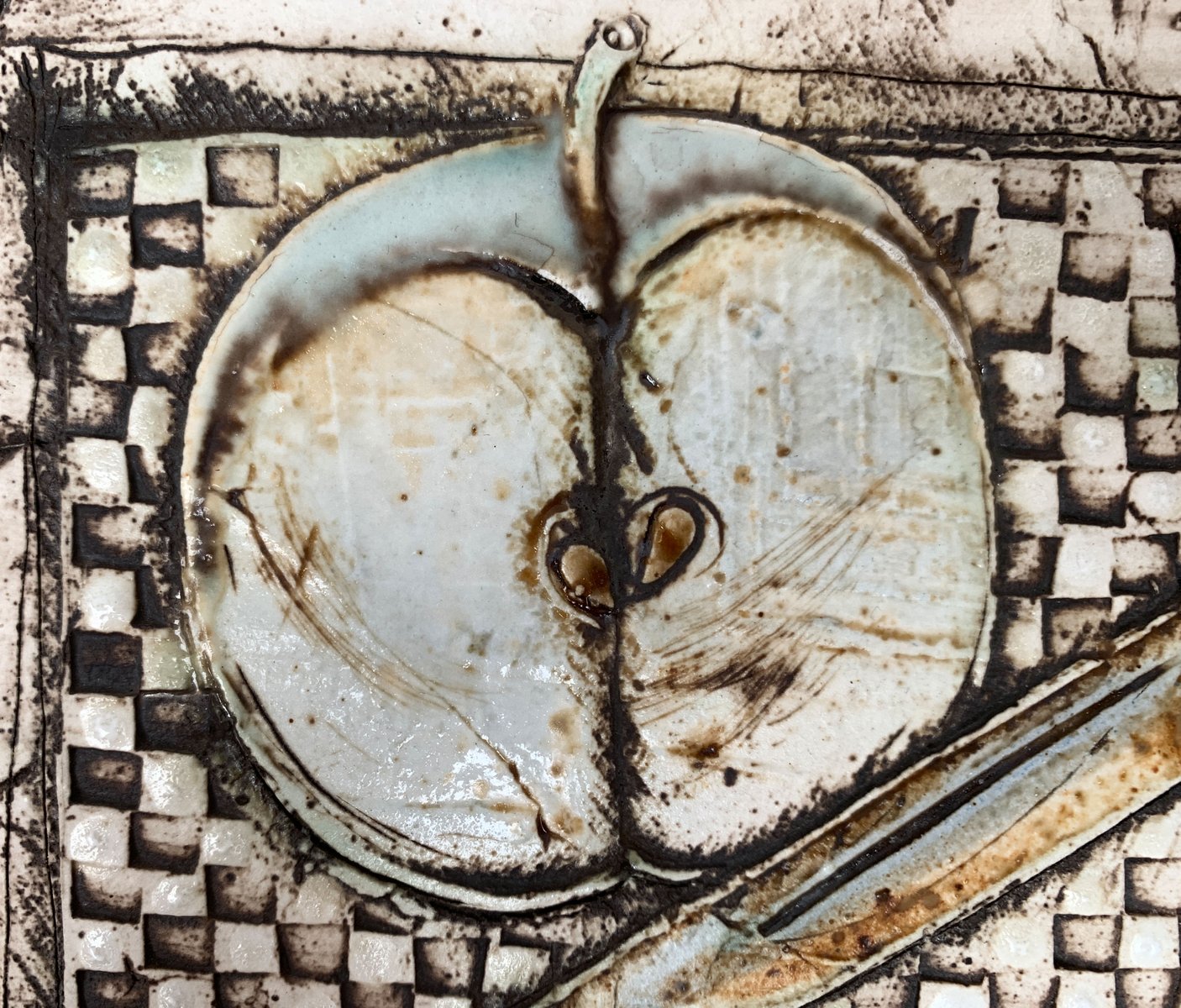 Vintage Studio Pottery Wall Plate, 1970s for sale at Pamono