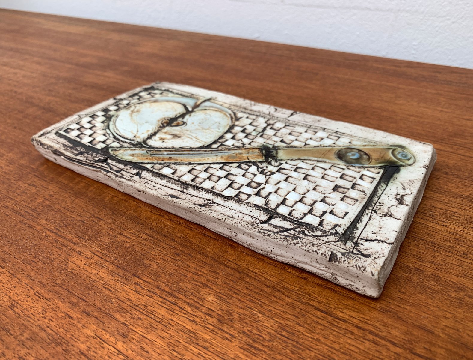 Vintage Studio Pottery Wall Plate, 1970s for sale at Pamono