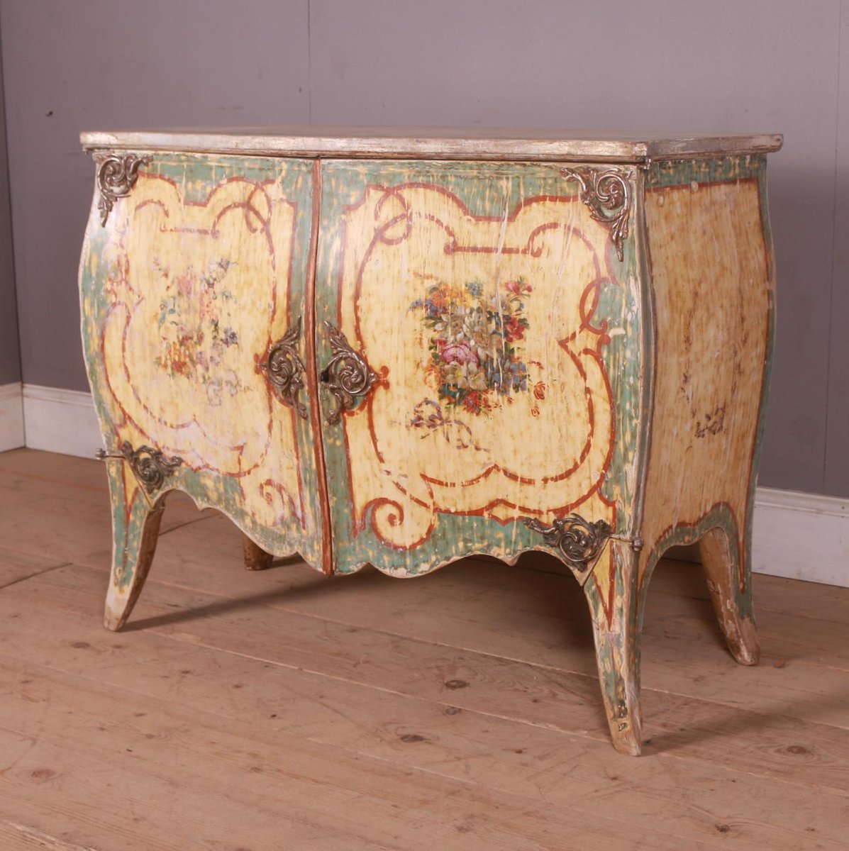 Venetian Serpentine Painted Buffet for sale at Pamono