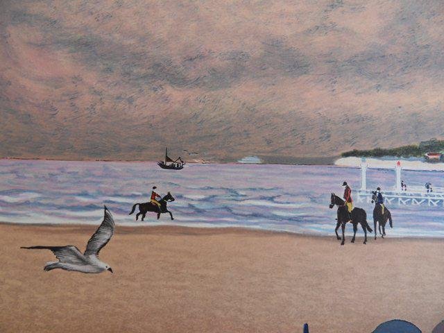 Ramon Dilley, Les Planches De Deauville, Lithographie bei Pamono kaufen