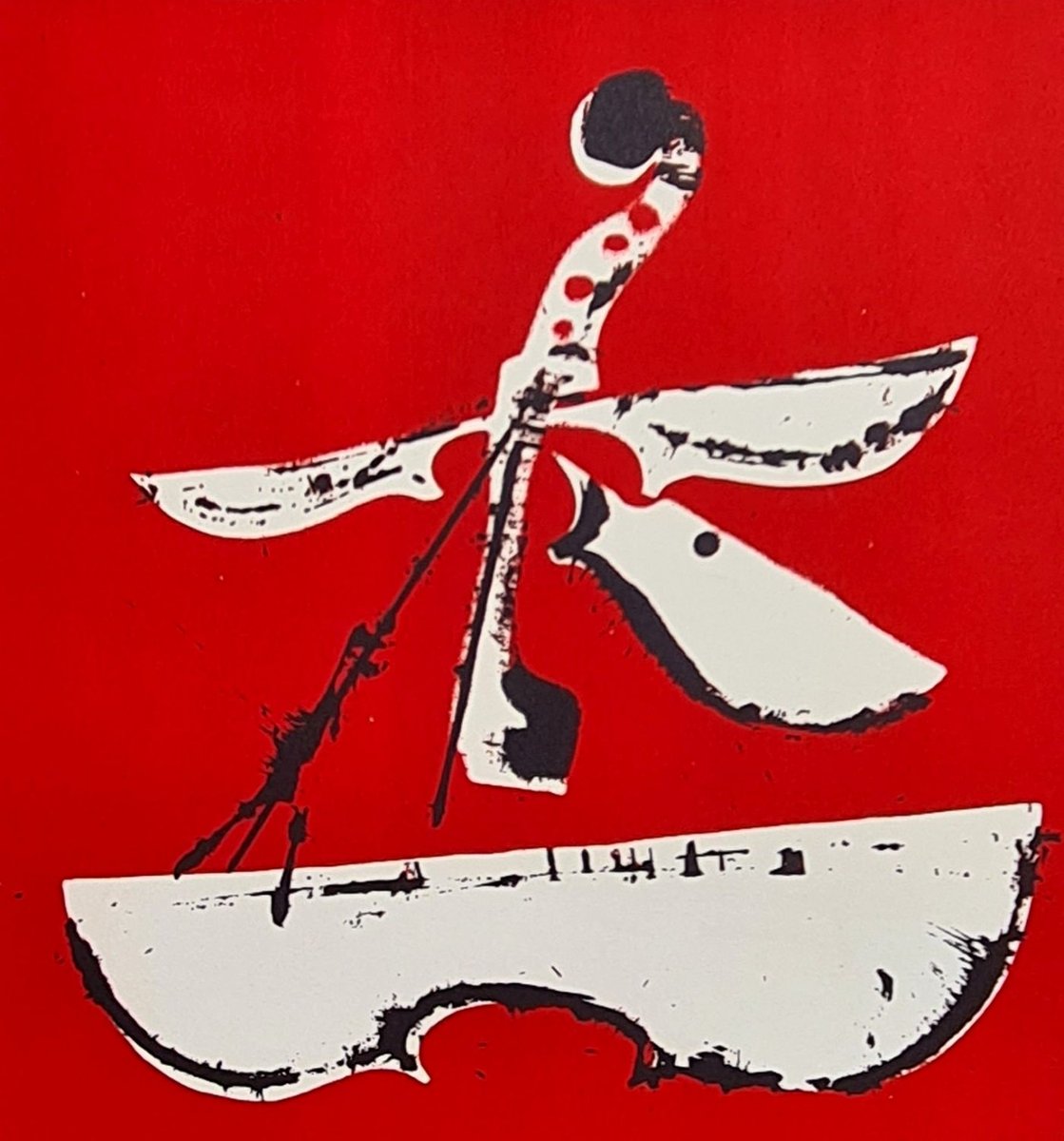 Arman, Red and Blue Violin, Original Lithograph for sale at Pamono