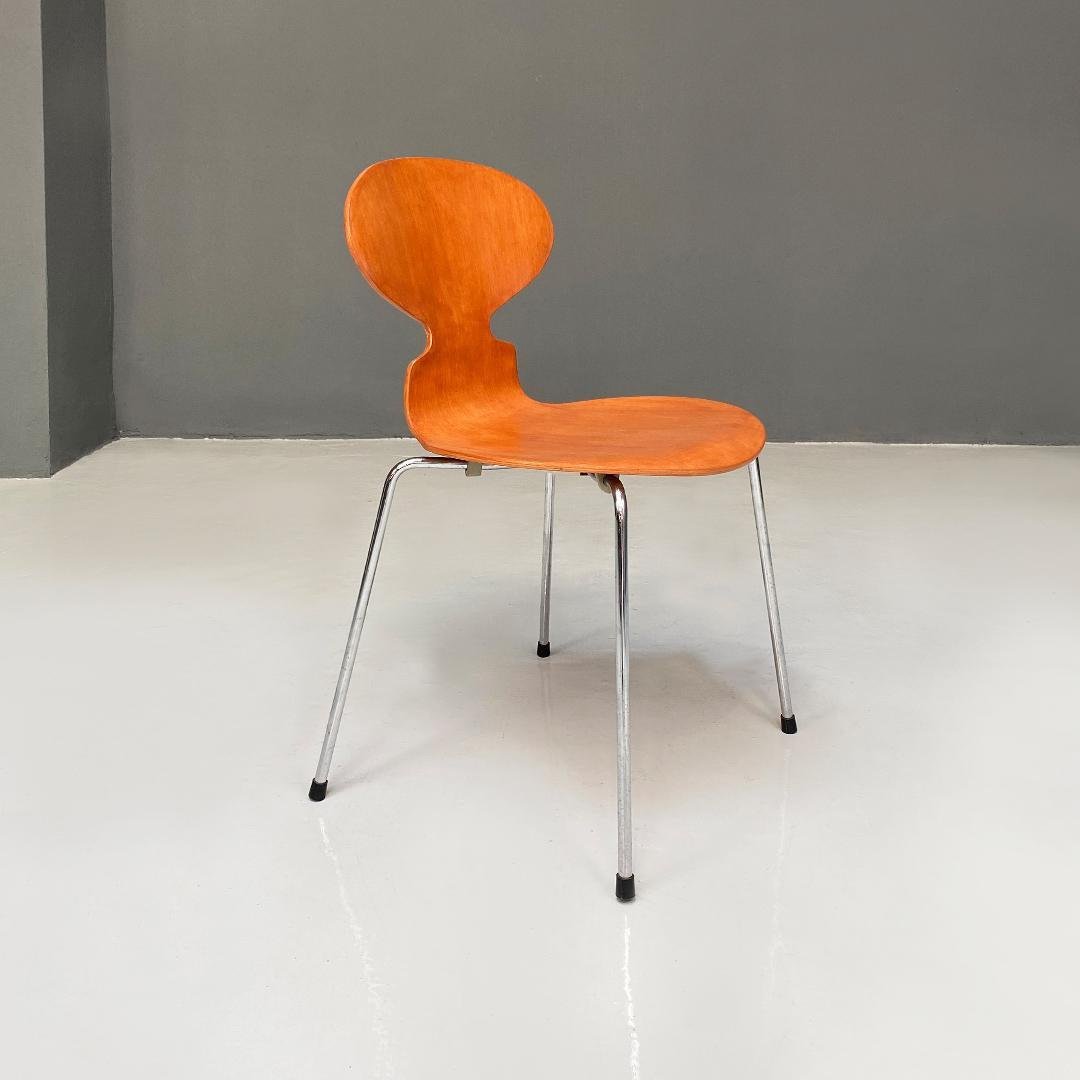 Mid-Century Curved Wood and Legs Ant Chair by Fritz Hansen, 1970s for ...