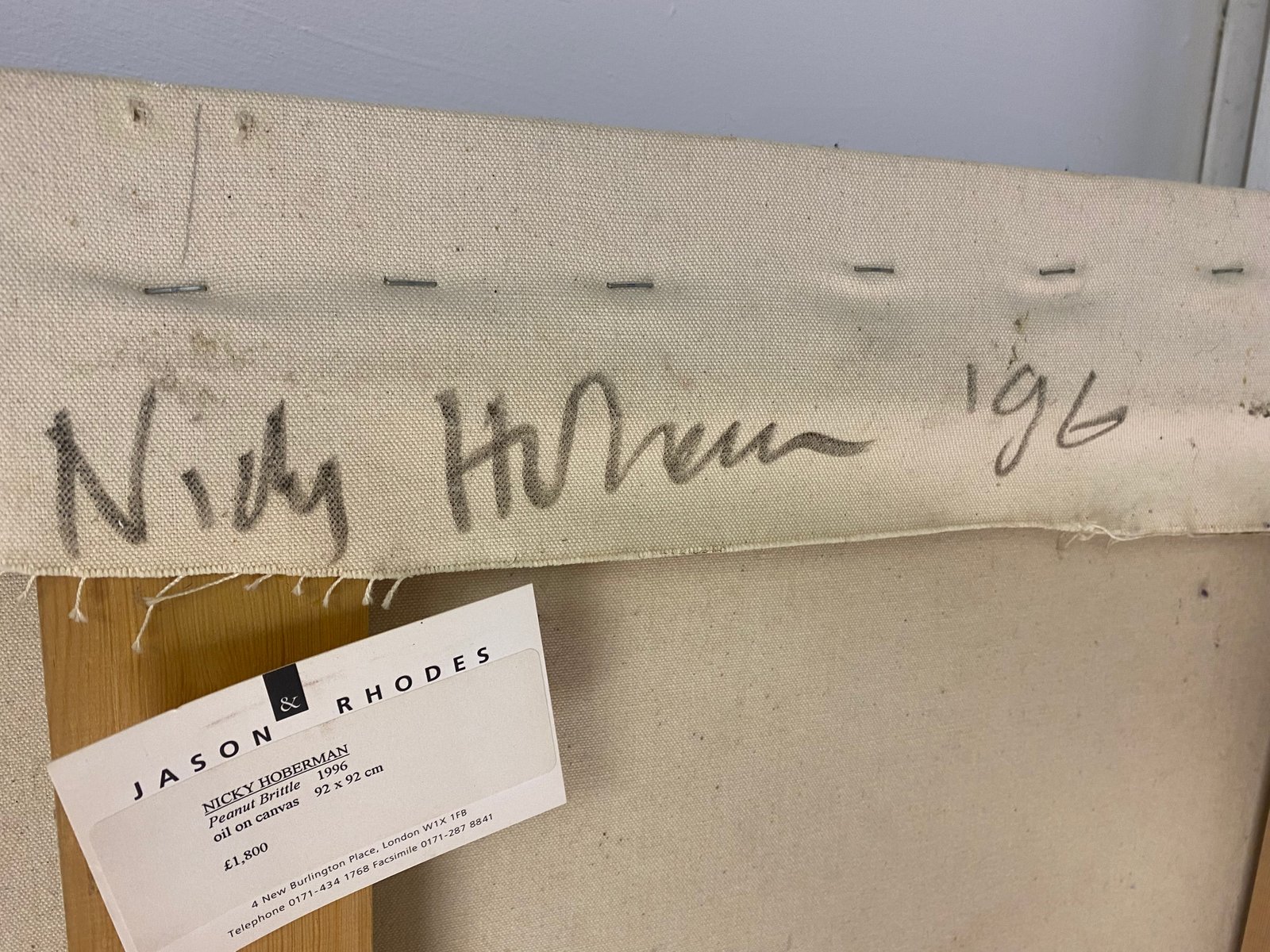 Nicky Hoberman, Peanut Brittle, 1996, Oil on Canvas for sale at Pamono