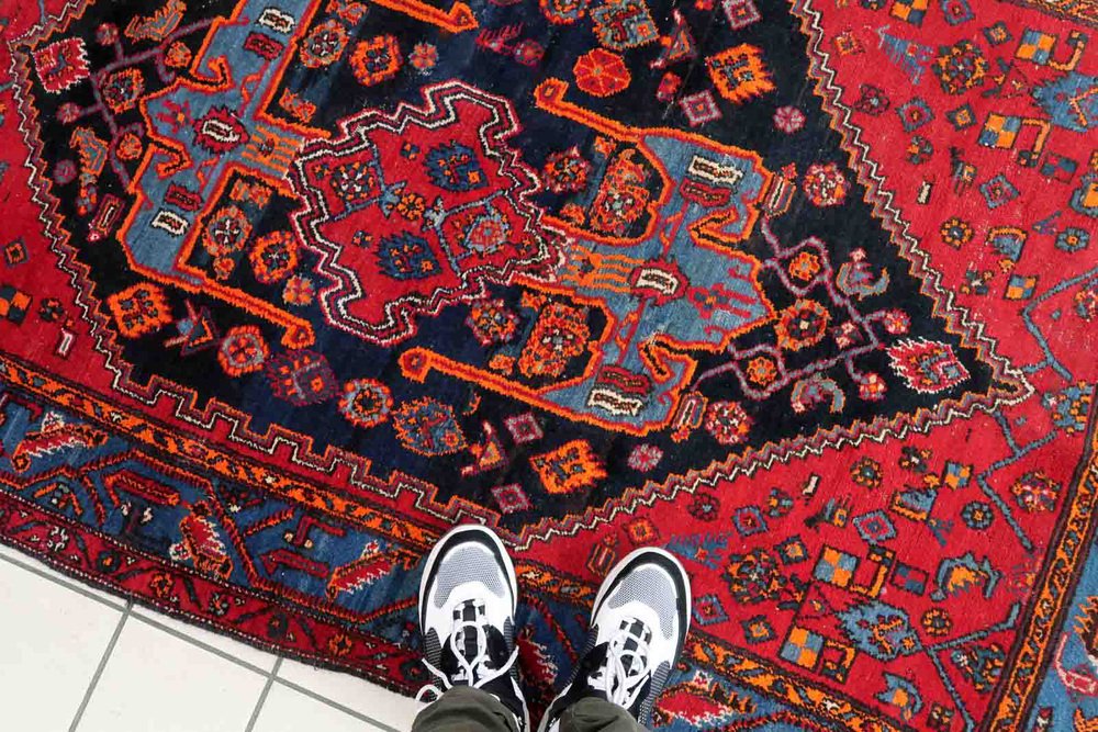 Vintage Middle Eastern Handmade Hamadan Rug, 1950s for sale at Pamono