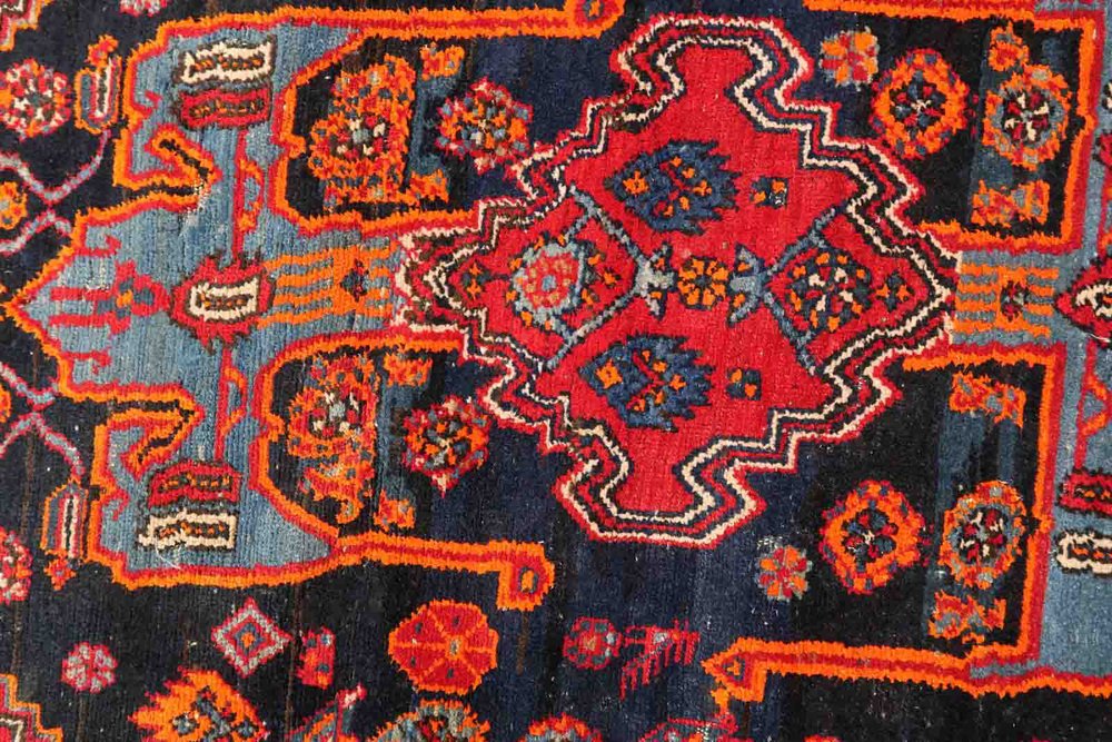 Vintage Middle Eastern Handmade Hamadan Rug, 1950s for sale at Pamono
