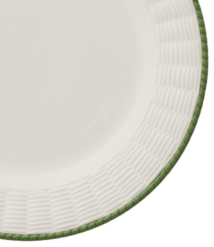 Piatti in vimini bianchi e verdi di Este Ceramiche, set di 6 in vendita ...
