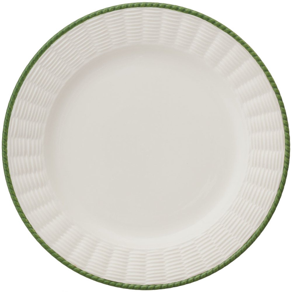 Piatti in vimini bianchi e verdi di Este Ceramiche, set di 6 in vendita ...