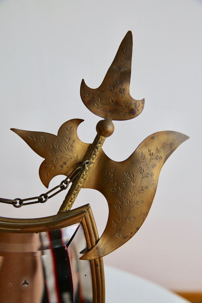 Spanish Medieval Brass Mirror for sale at Pamono