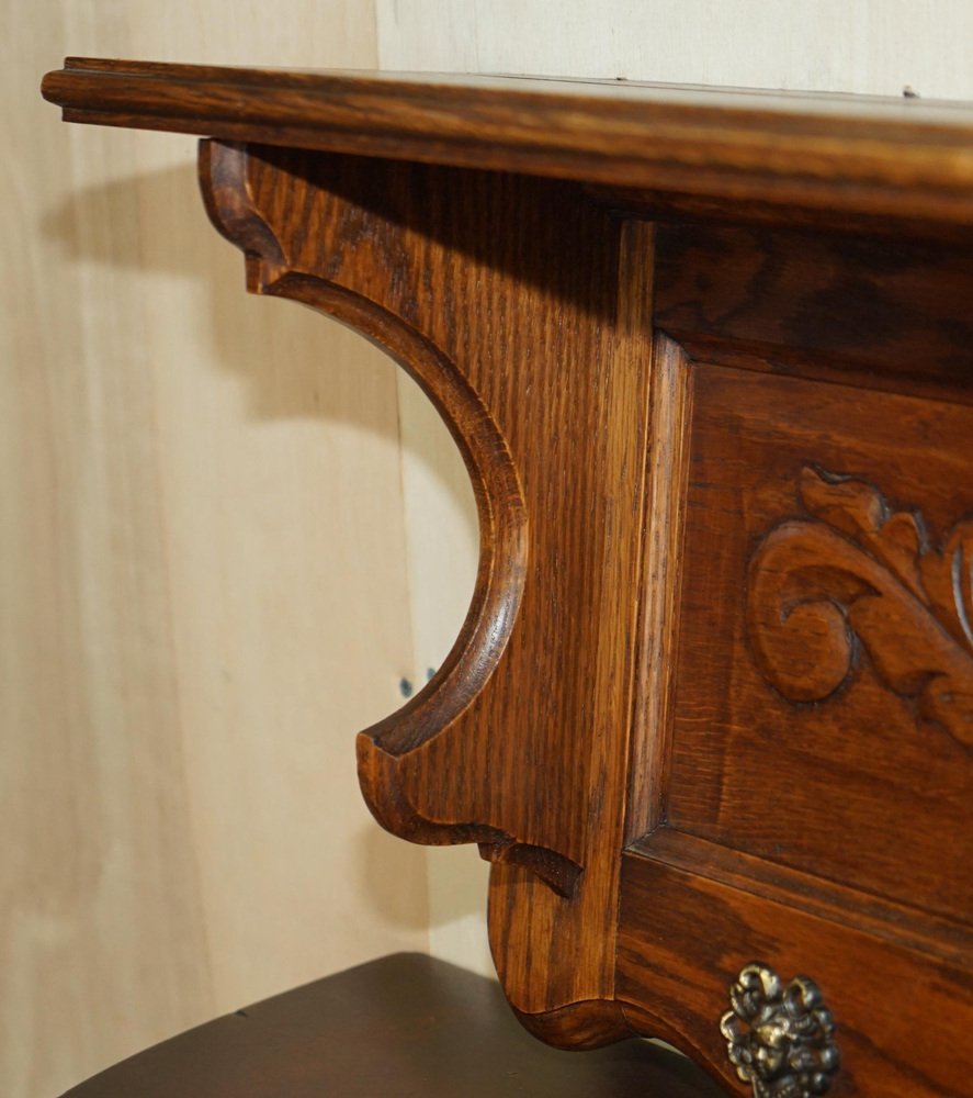 Antique Dutch Heavily Carved Oak Wall Rack for sale at Pamono