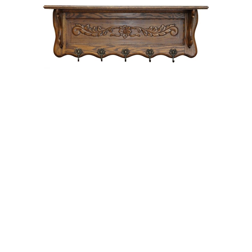 Antique Dutch Heavily Carved Oak Wall Rack for sale at Pamono