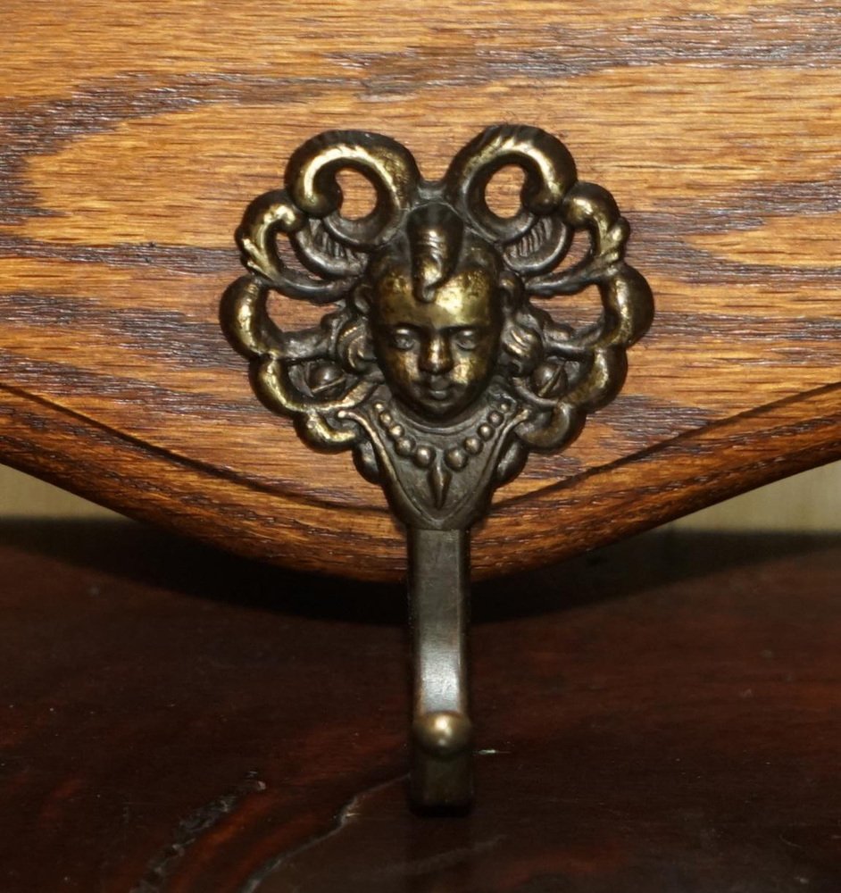 Antique Dutch Heavily Carved Oak Wall Rack for sale at Pamono