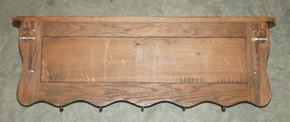 Antique Dutch Heavily Carved Oak Wall Rack for sale at Pamono