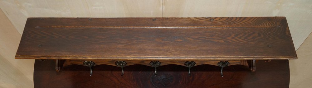 Antique Dutch Heavily Carved Oak Wall Rack for sale at Pamono