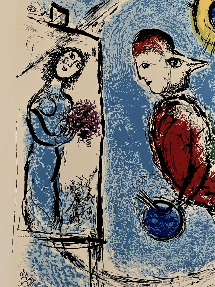 Original Ausstellung Chagall, 90. Jubiläum des Cecile Gallery Poster ...