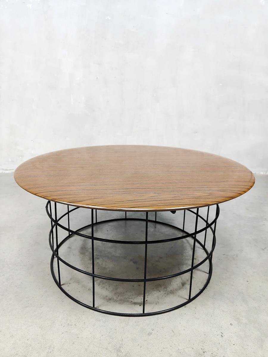 Vintage Danish Wire Stools and Coffee Table by Verner Panton, Set of 3 ...