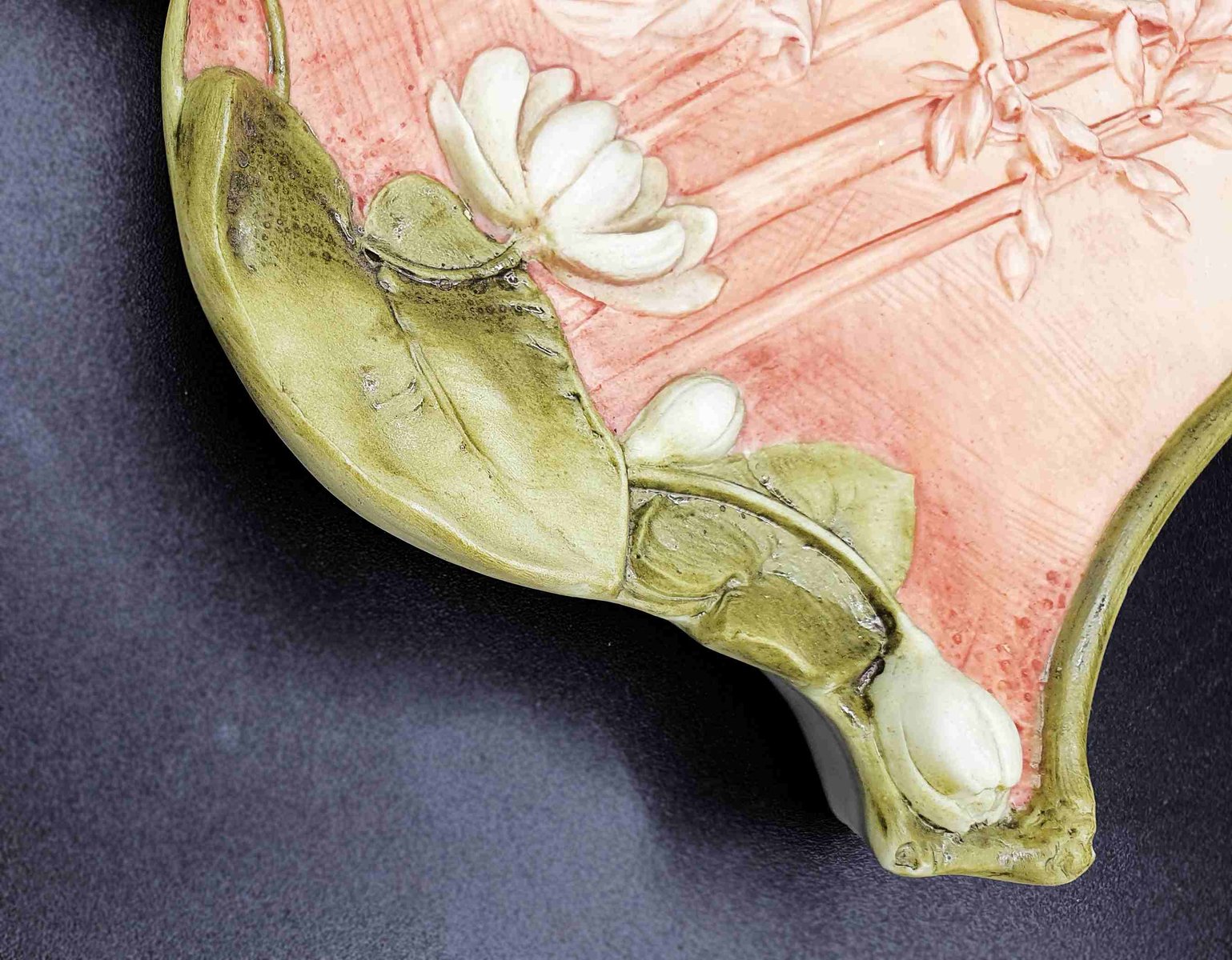 Art Nouveau Bas Relief Biscuit Plates by A Mucha, Set of 2 for sale at ...