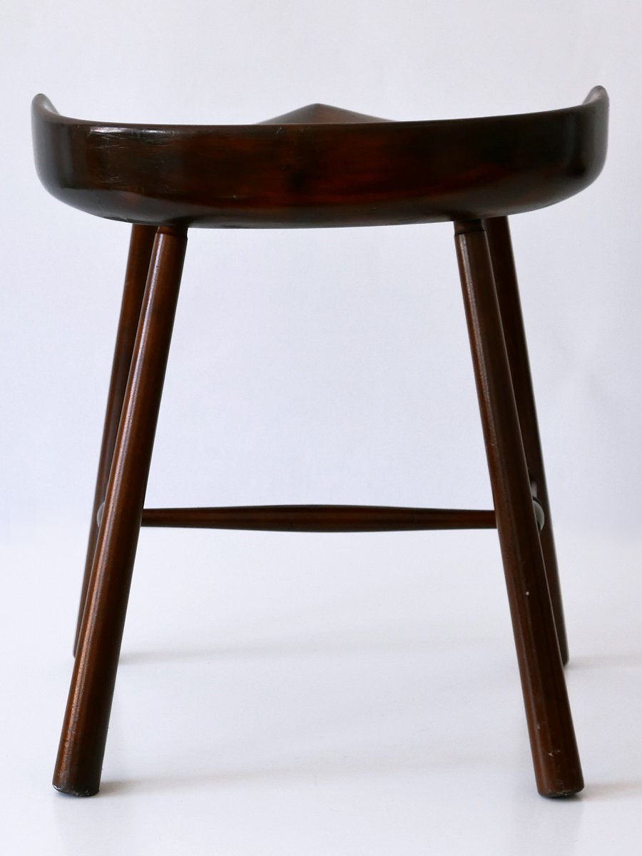 Mid-Century Modern Solid Wood Stool, Germany, 1950s for sale at Pamono