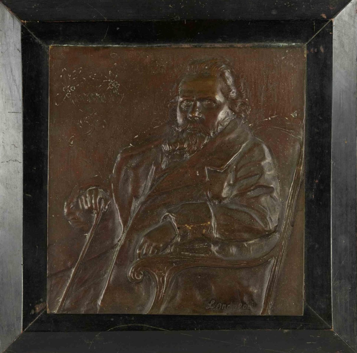 Libero Andreotti, Portrait of Giosuè Carducci, Mixed Media, Early 20th ...