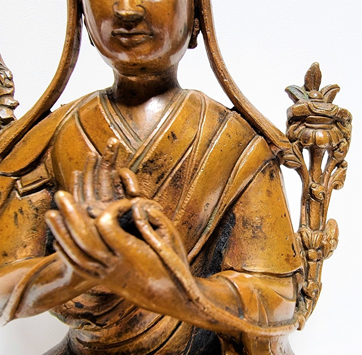 18th Century Buddha Priest in Bronze, Nepal for sale at Pamono