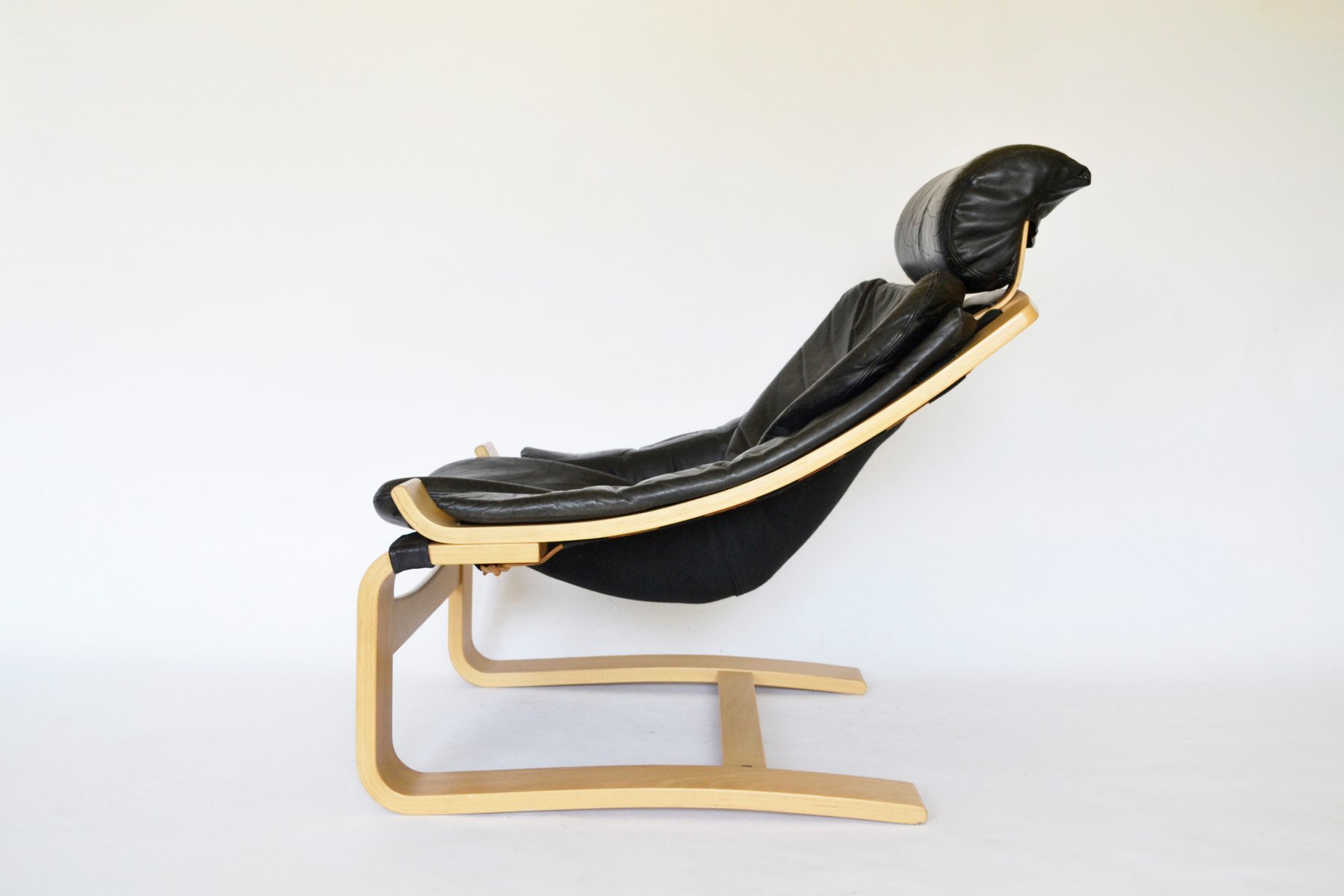 Vintage Leather Kroken Lounge Chair by Åke Fribytes for Nelo Mobel ...