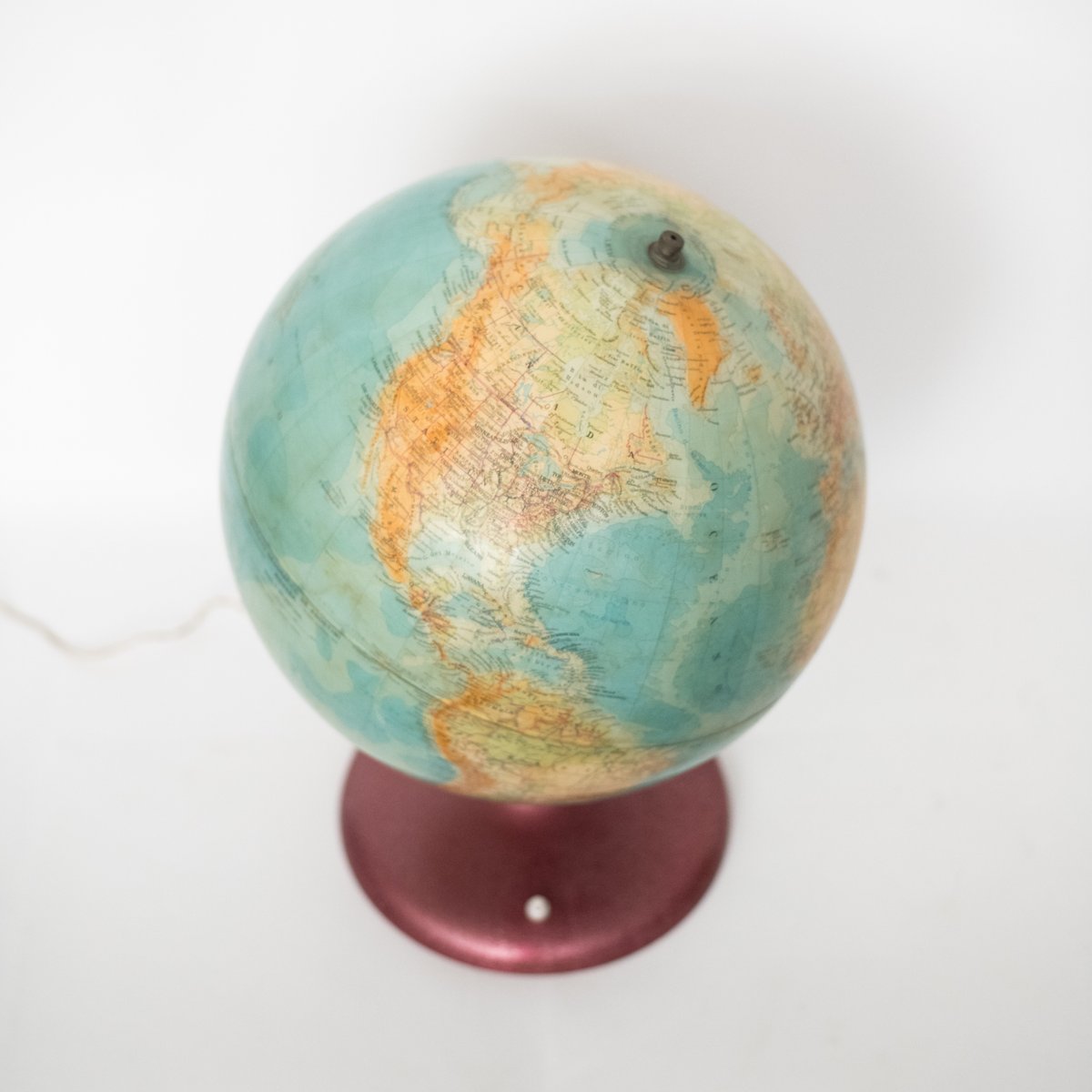 Luminous World Map, 1960s for sale at Pamono