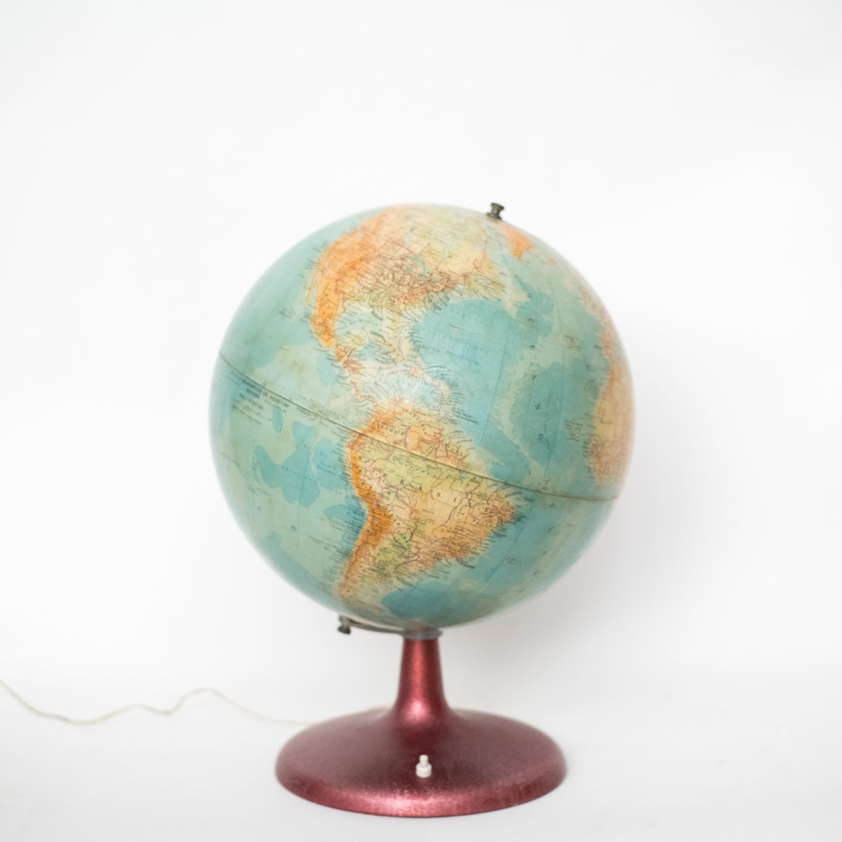 Luminous World Map, 1960s for sale at Pamono