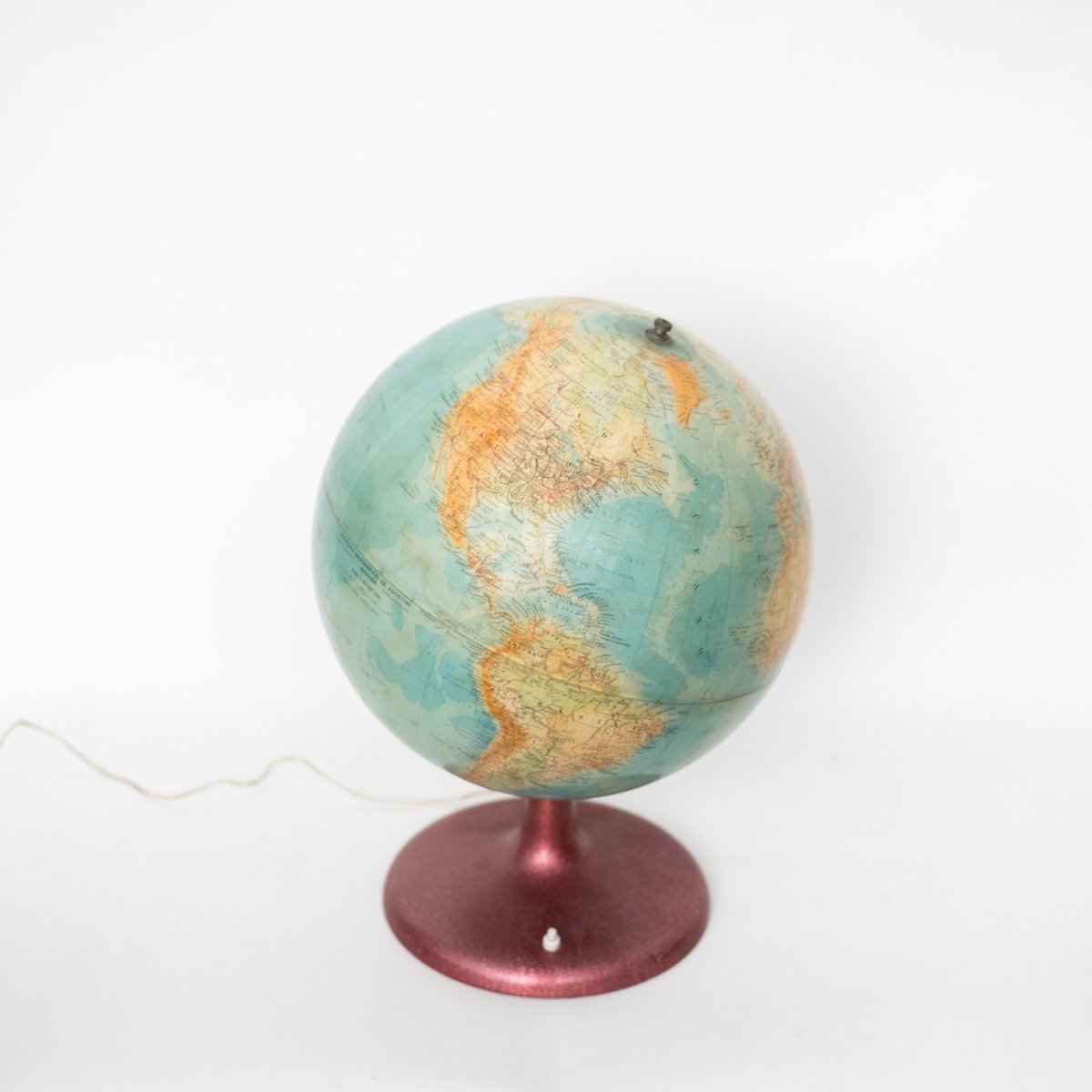 Luminous World Map, 1960s for sale at Pamono