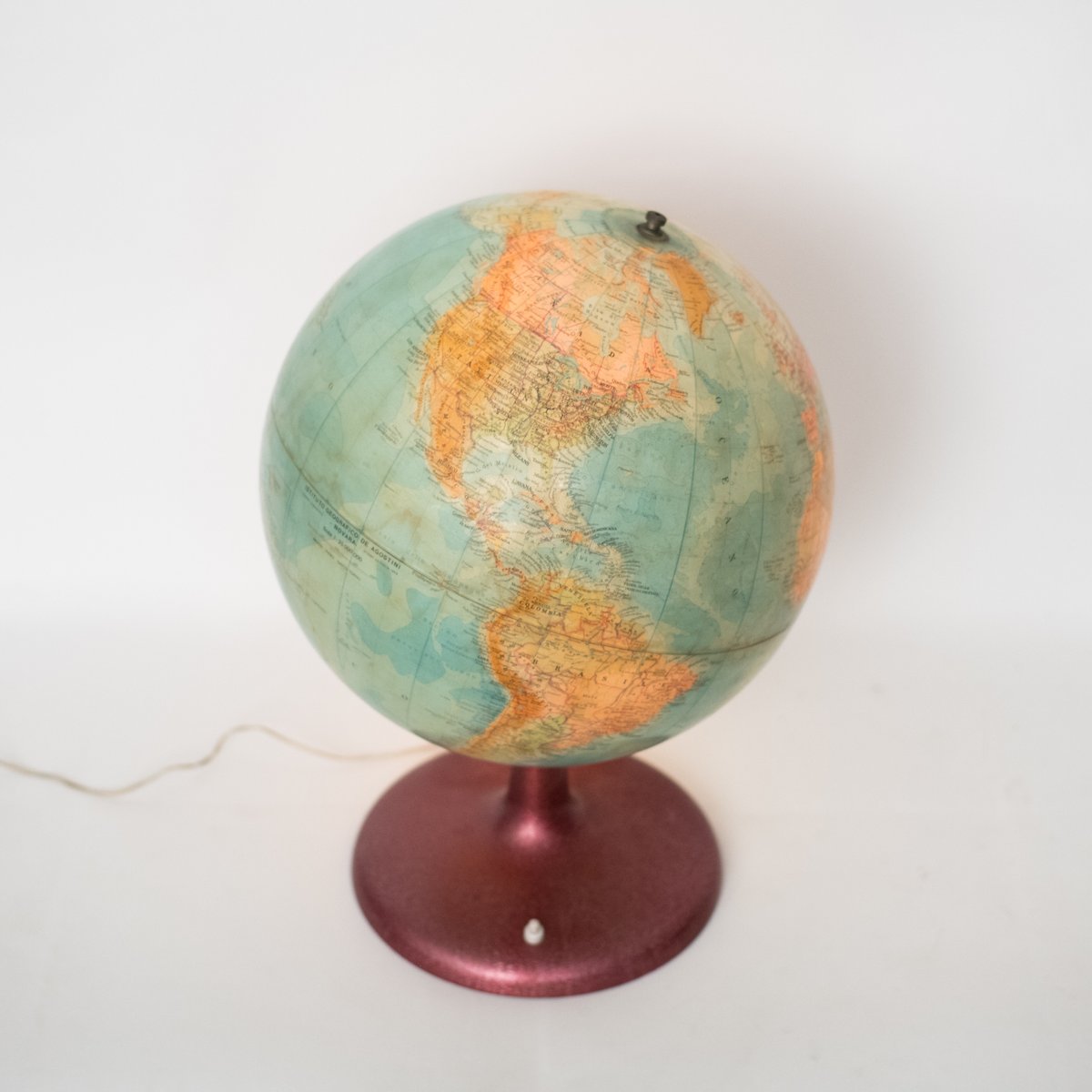 Luminous World Map, 1960s for sale at Pamono