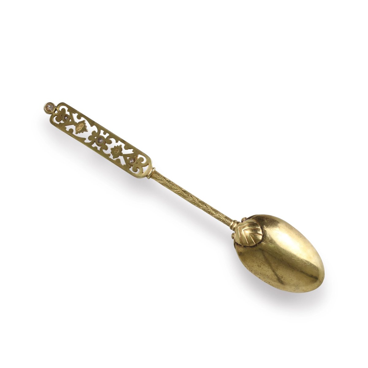 Goldener Löffel von August Wilhelm Holmstrom für C. Faberge bei Pamono ...