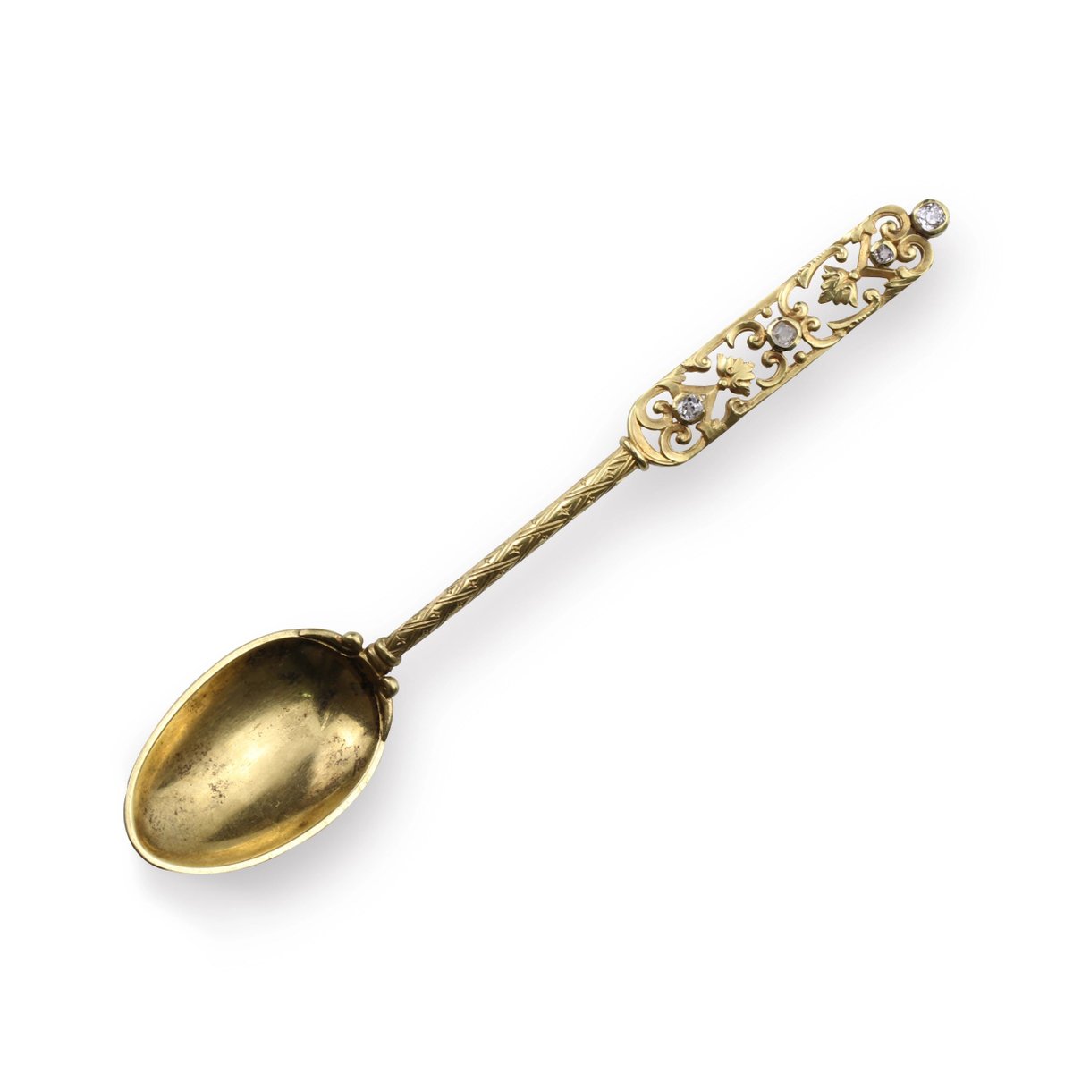 Goldener Löffel von August Wilhelm Holmstrom für C. Faberge bei Pamono ...